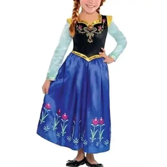 Disney | Costumes | Disney Frozen Anna Blue Black Princess Halloween ...